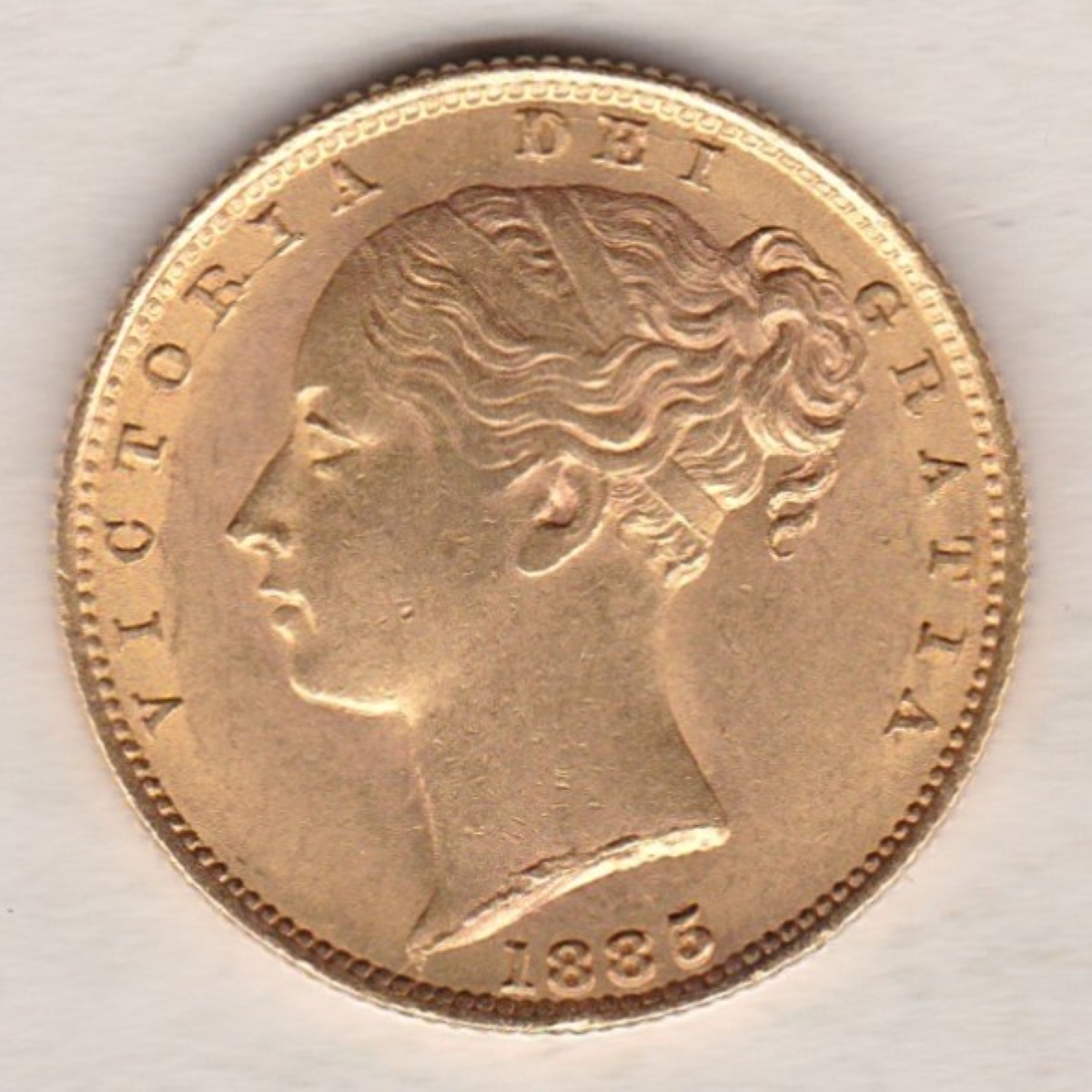 1885 S Gold Sovereign Coin - Shield Back | Dorset Coin Company
