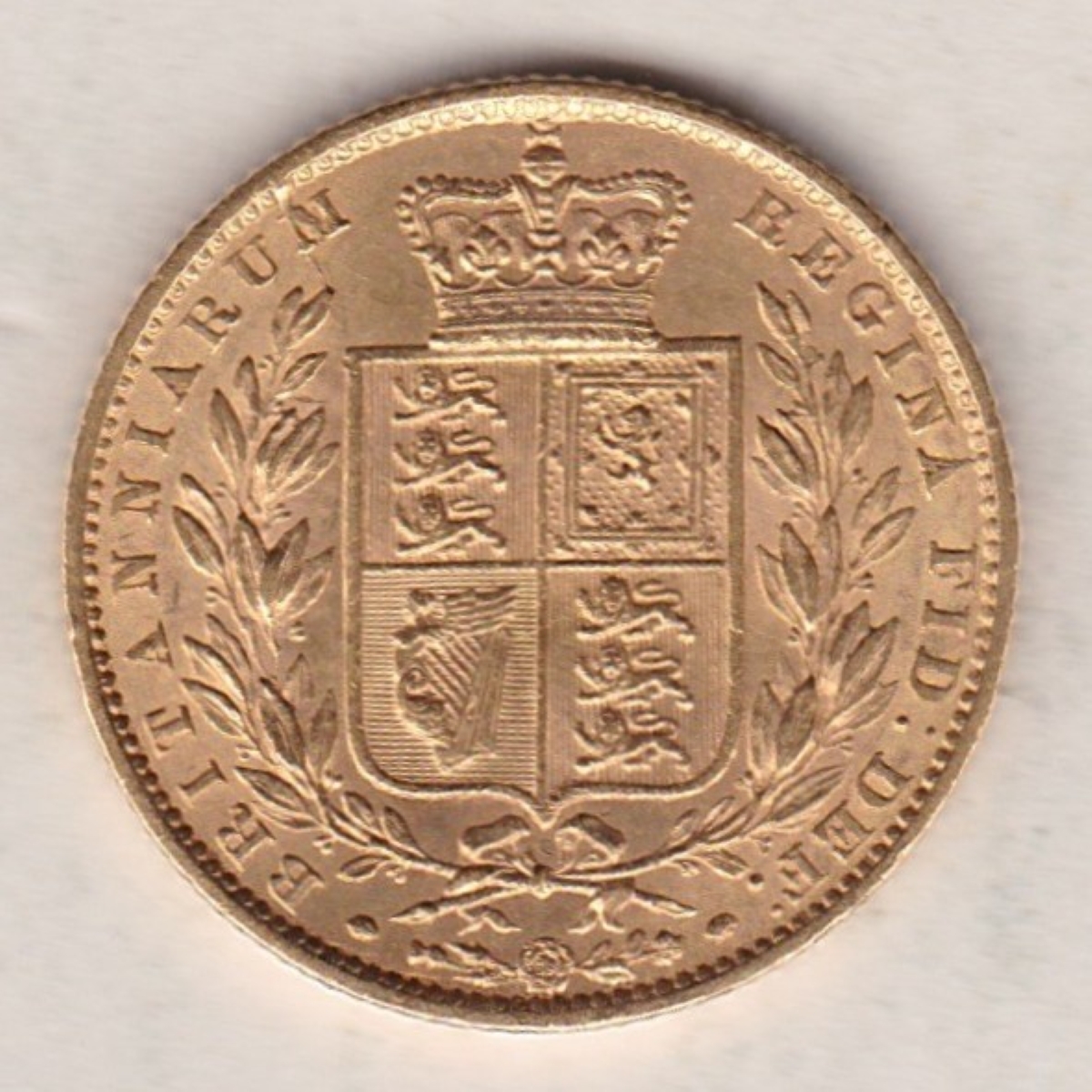 1860 Gold Sovereign Coin - Shield Back | Dorset Coin Company