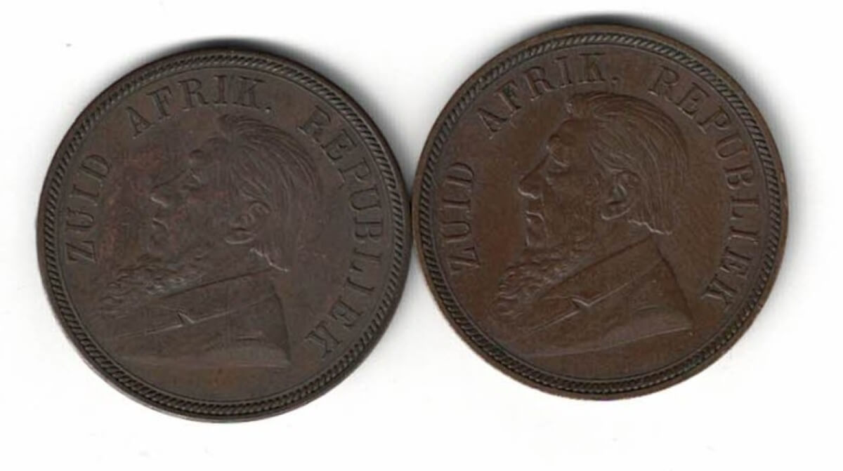 1892 & 1898 South Africa Bronze One Penny Coins | Dorset Coin Company
