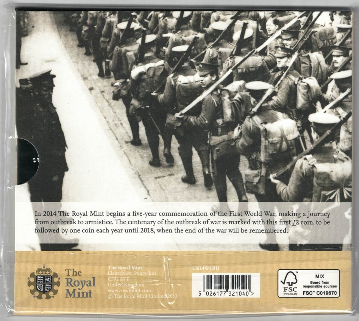 Sealed 2014 Royal Mint Outbreak WW1 Two Pounds | Dorset Coin Company