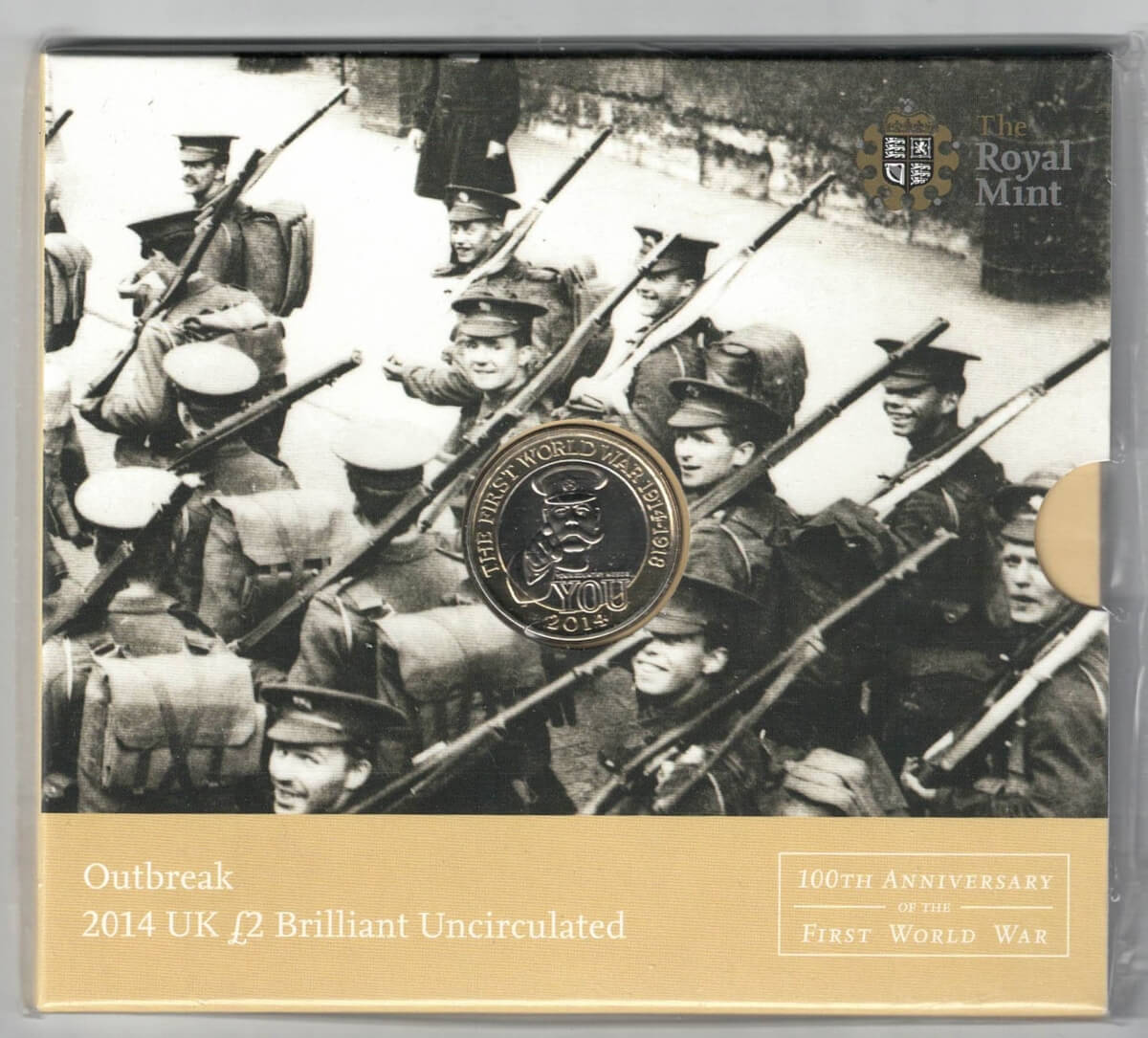 Sealed 2014 Royal Mint Outbreak WW1 Two Pounds | Dorset Coin Company