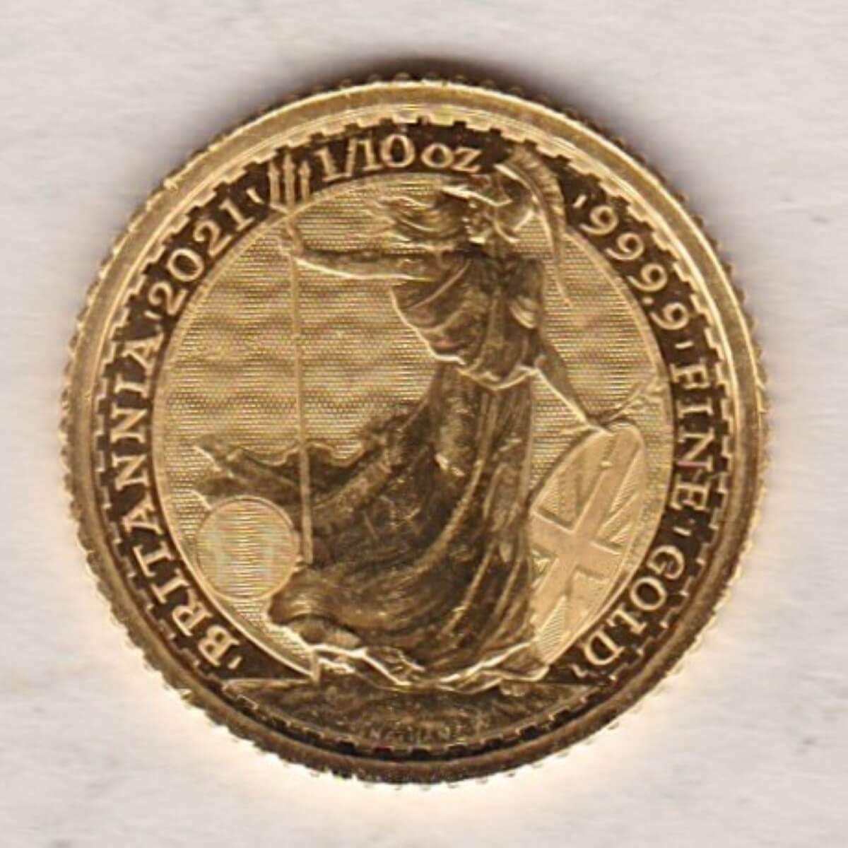 2021 Gold Tenth Ounce Britannia Coin | Dorset Coin Company
