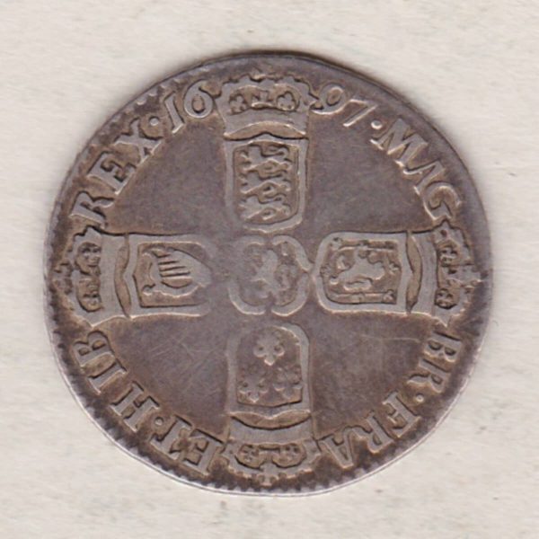 1697 Silver Sixpence - William III | Dorset Coin Company