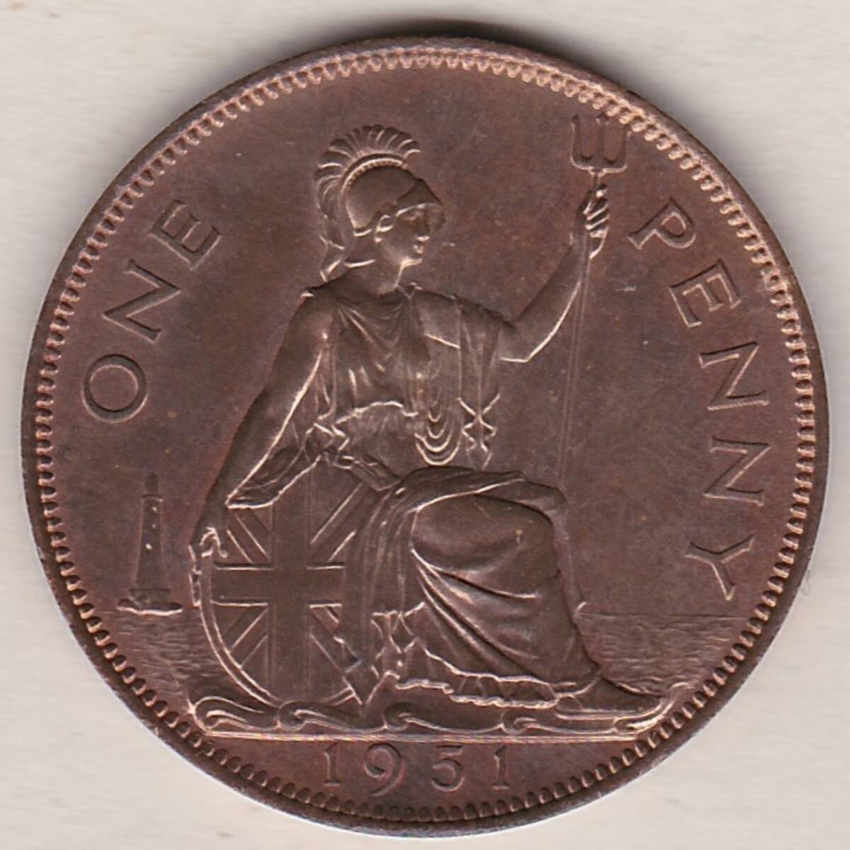 1951 Proof Bronze Penny - George VI | Dorset Coin Company
