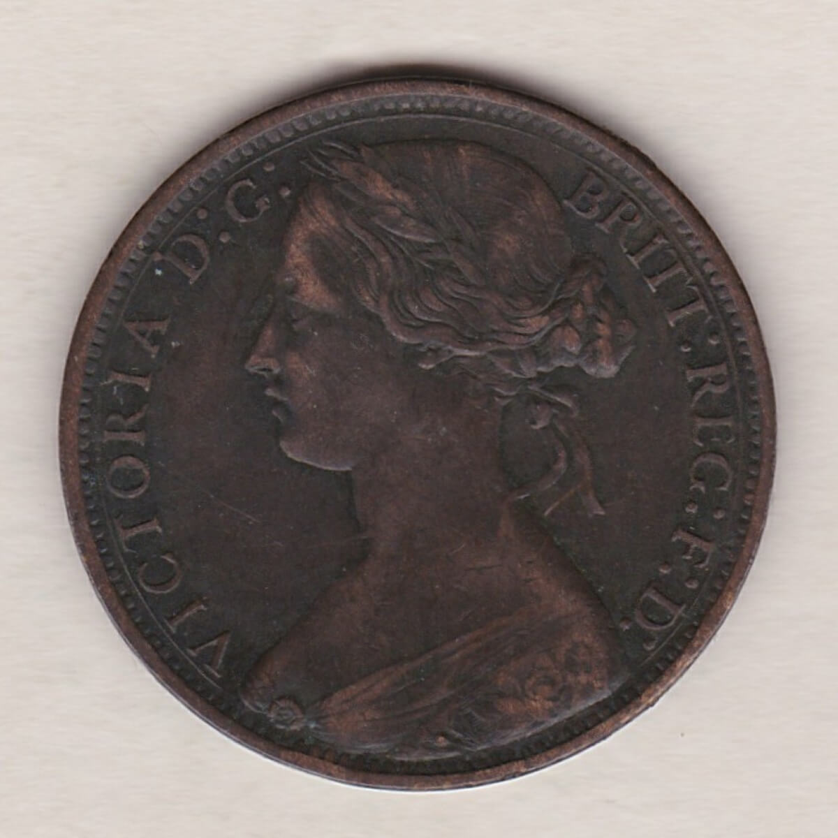 1868 Bronze Penny - Victoria Young Head | Dorset Coin Company
