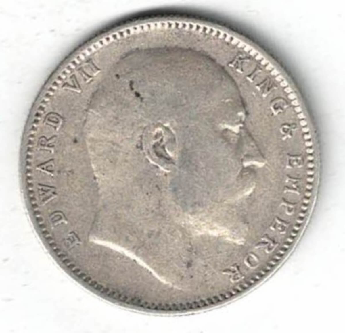 1907 B India Silver One Rupee Coin | Dorset Coin Company