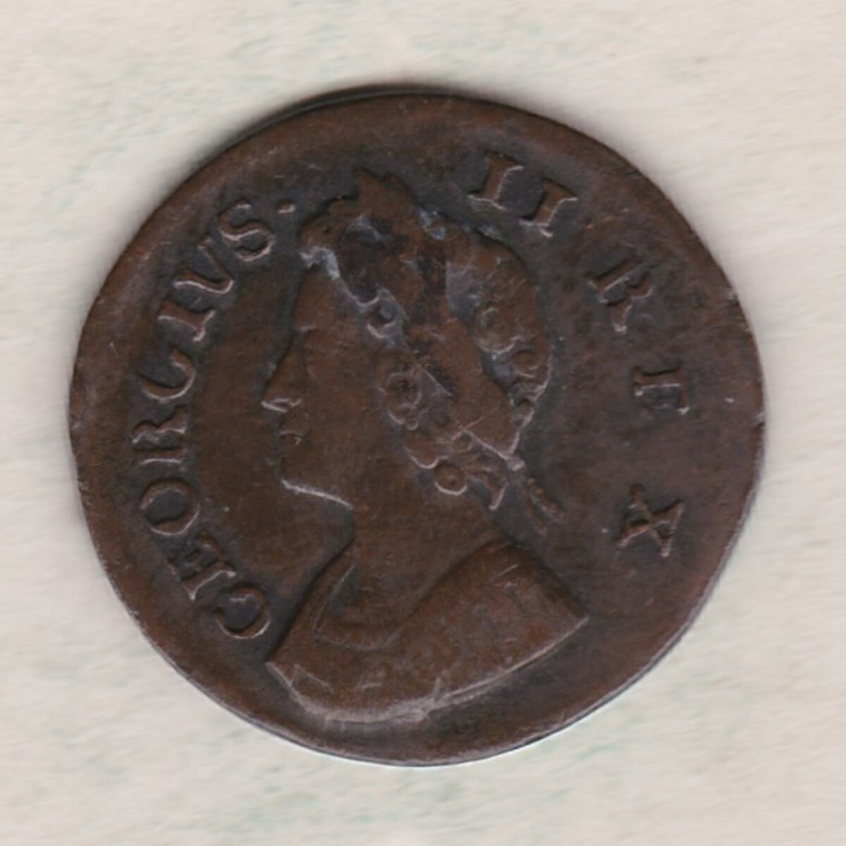 1735 Copper Farthing - George II | Dorset Coin Company